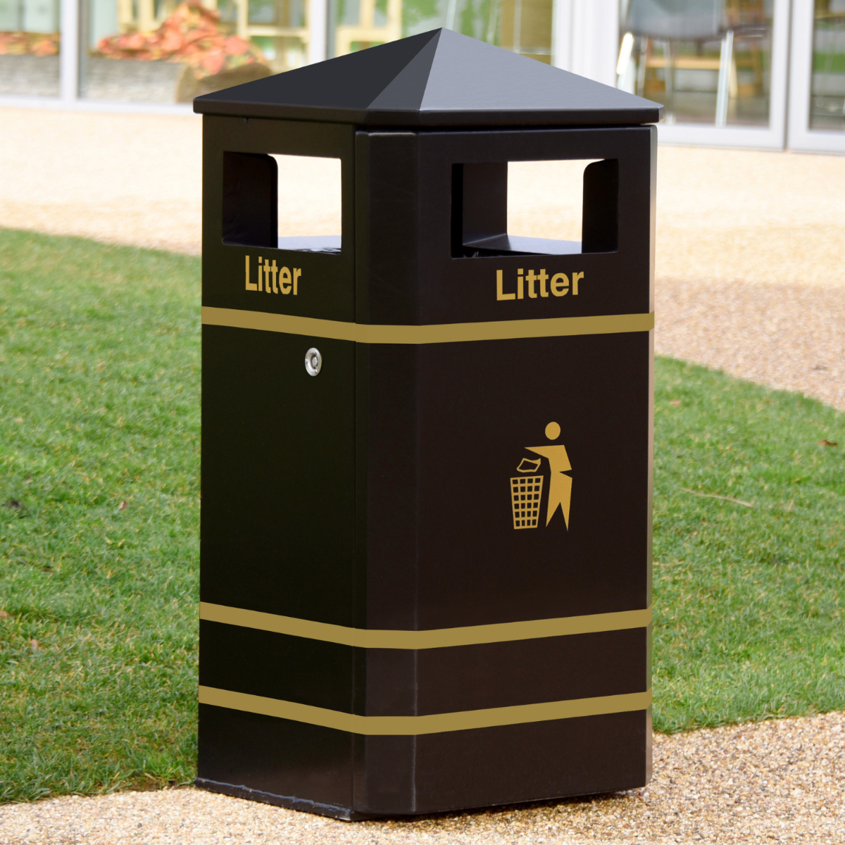 Derby Standard Litter Bin with Pyramid Lid | Express